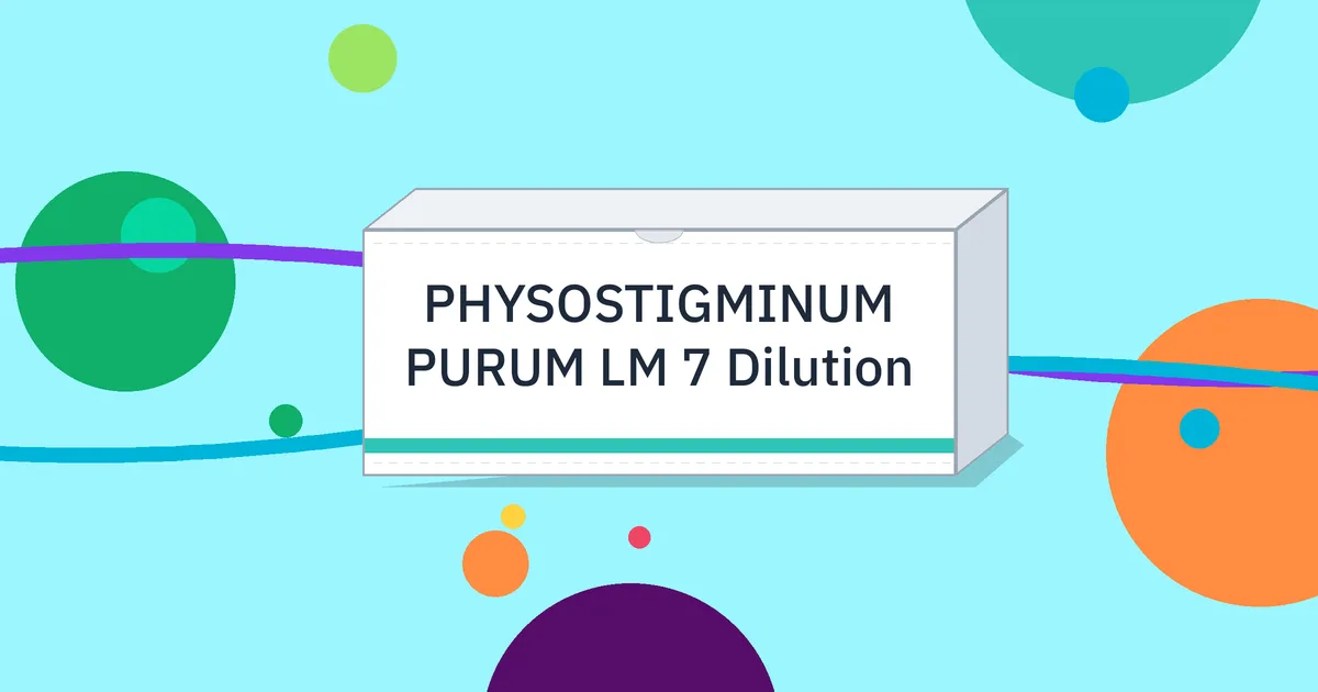 Symbolbild: Packung mit der Aufschrift PHYSOSTIGMINUM PURUM LM 7 Dilution (PZN 13035744) – Verfügbarkeit und Bezug in Apotheken in Frankfurt am Main