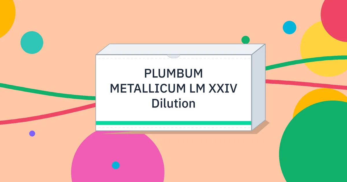 Symbolbild: Packung mit der Aufschrift PLUMBUM METALLICUM LM XXIV Dilution (PZN 02675564) – Verfügbarkeit und Bezug in Apotheken in Frankfurt am Main
