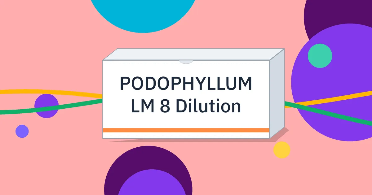 Symbolbild: Packung mit der Aufschrift PODOPHYLLUM LM 8 Dilution (PZN 13042891) – Verfügbarkeit und Bezug in Apotheken in Frankfurt am Main