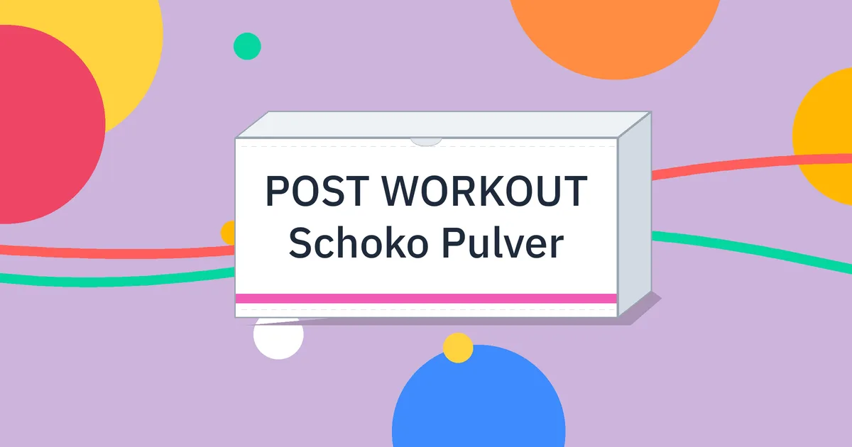 Symbolbild: Packung mit der Aufschrift POST WORKOUT Schoko Pulver (PZN 19622939) – Verfügbarkeit und Bezug in Apotheken in Frankfurt am Main