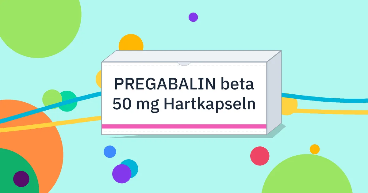Symbolbild: Packung mit der Aufschrift PREGABALIN beta 50 mg Hartkapseln (PZN 09231161) – Verfügbarkeit und Bezug in Apotheken in Frankfurt am Main