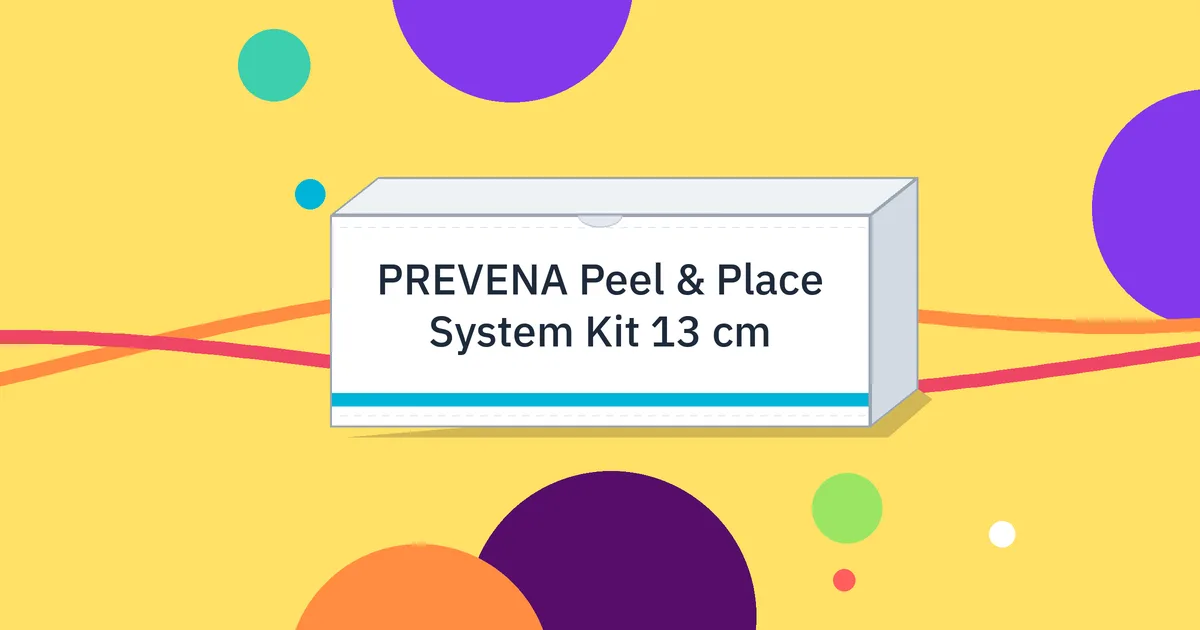 Symbolbild: Packung mit der Aufschrift PREVENA Peel & Place System Kit 13 cm (PZN 11562480) – Verfügbarkeit und Bezug in Apotheken in Frankfurt am Main