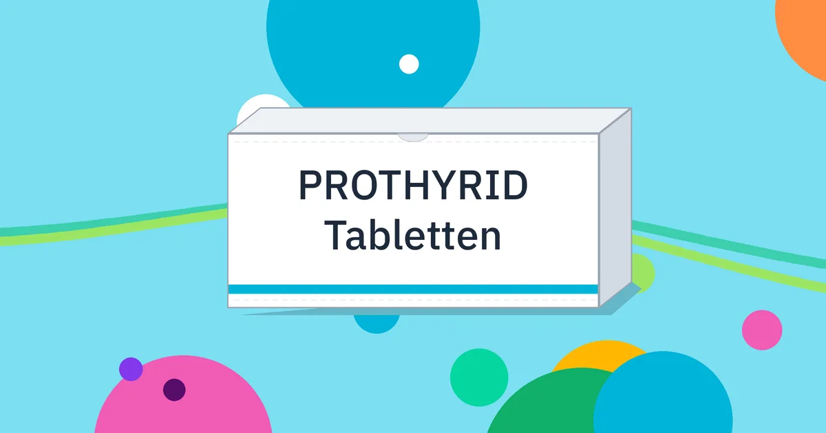Symbolbild: Packung mit der Aufschrift PROTHYRID Tabletten (PZN 02028994) – Verfügbarkeit und Bezug in Apotheken in Frankfurt am Main