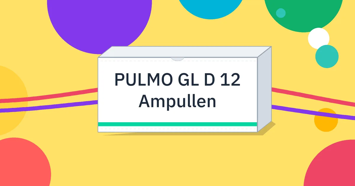 Symbolbild: Packung mit der Aufschrift PULMO GL D 12 Ampullen (PZN 03354589) – Verfügbarkeit und Bezug in Apotheken in Frankfurt am Main