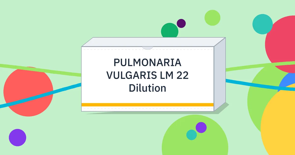 Symbolbild: Packung mit der Aufschrift PULMONARIA VULGARIS LM 22 Dilution (PZN 13670972) – Verfügbarkeit und Bezug in Apotheken in Frankfurt am Main