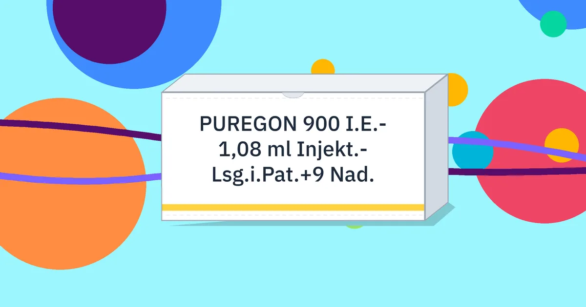 Symbolbild: Packung mit der Aufschrift PUREGON 900 I.E.-1,08 ml Injekt.-Lsg.i.Pat.+9 Nad. (PZN 03693251) – Verfügbarkeit und Bezug in Apotheken in Frankfurt am Main
