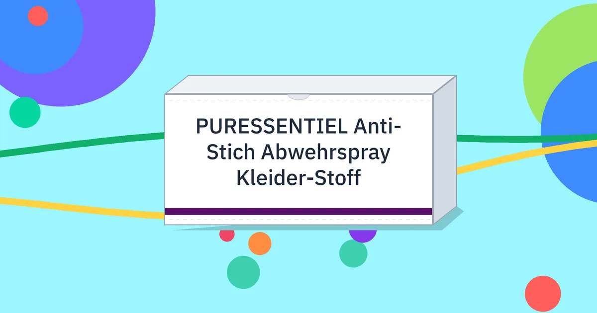Symbolbild: Packung mit der Aufschrift PURESSENTIEL Anti-Stich Abwehrspray Kleider-Stoff (PZN 18500513) – Verfügbarkeit und Bezug in Apotheken in Frankfurt am Main