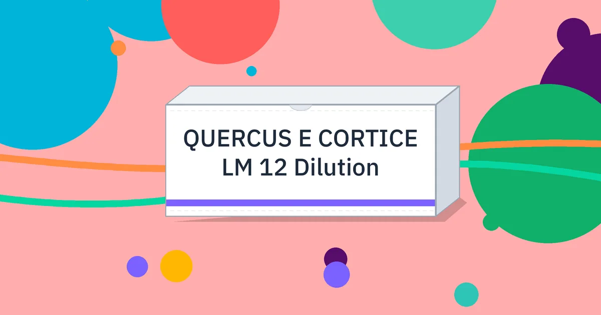 Symbolbild: Packung mit der Aufschrift QUERCUS E CORTICE LM 12 Dilution (PZN 13674131) – Verfügbarkeit und Bezug in Apotheken in Frankfurt am Main