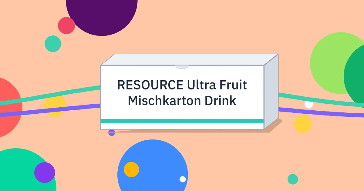 Symbolbild: Packung mit der Aufschrift RESOURCE Ultra Fruit Mischkarton Drink (PZN 17611802) – Verfügbarkeit und Bezug in Apotheken in Frankfurt am Main