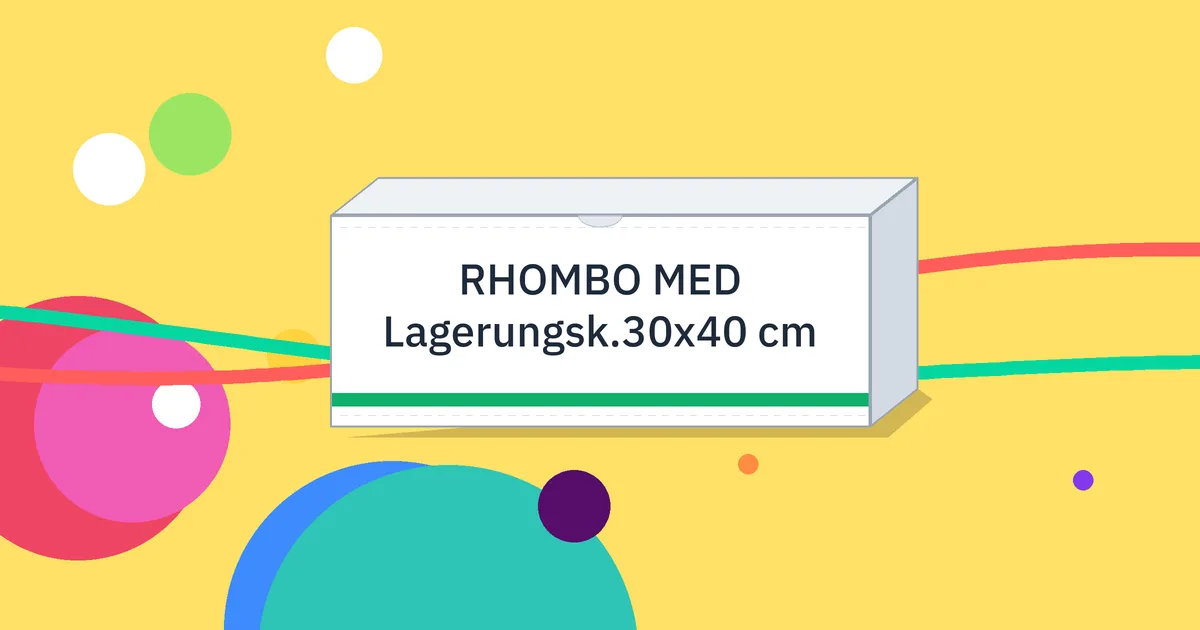 Symbolbild: Packung mit der Aufschrift RHOMBO MED Lagerungsk.30x40 cm (PZN 03947728) – Verfügbarkeit und Bezug in Apotheken in Frankfurt am Main