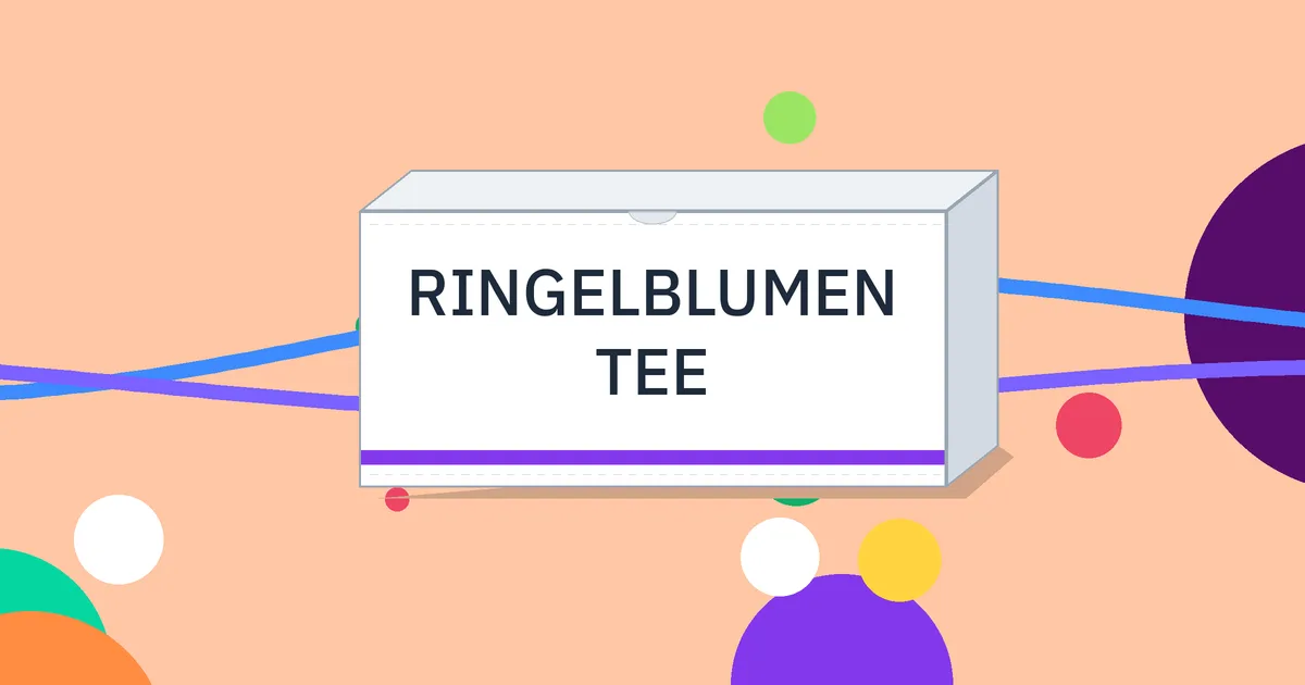 Symbolbild: Packung mit der Aufschrift RINGELBLUMEN TEE (PZN 18301280) – Verfügbarkeit und Bezug in Apotheken in Frankfurt am Main