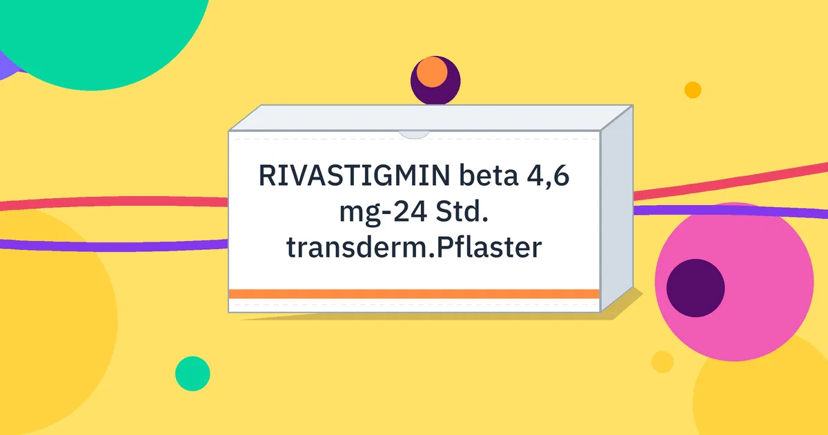 Symbolbild: Packung mit der Aufschrift RIVASTIGMIN beta 4,6 mg-24 Std. transderm.Pflaster (PZN 09305190) – Verfügbarkeit und Bezug in Apotheken in Frankfurt am Main
