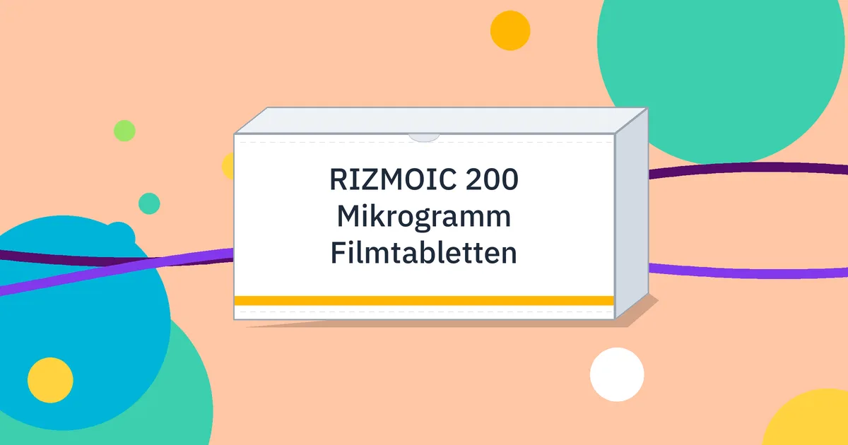 Symbolbild: Packung mit der Aufschrift RIZMOIC 200 Mikrogramm Filmtabletten (PZN 15735753) – Verfügbarkeit und Bezug in Apotheken in Frankfurt am Main