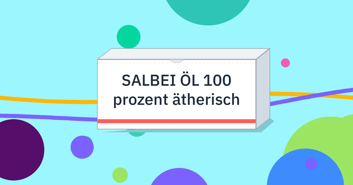 Symbolbild: Packung mit der Aufschrift SALBEI ÖL 100 prozent ätherisch (PZN 07206242) – Verfügbarkeit und Bezug in Apotheken in Frankfurt am Main