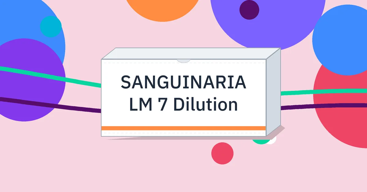 Symbolbild: Packung mit der Aufschrift SANGUINARIA LM 7 Dilution (PZN 13180802) – Verfügbarkeit und Bezug in Apotheken in Frankfurt am Main