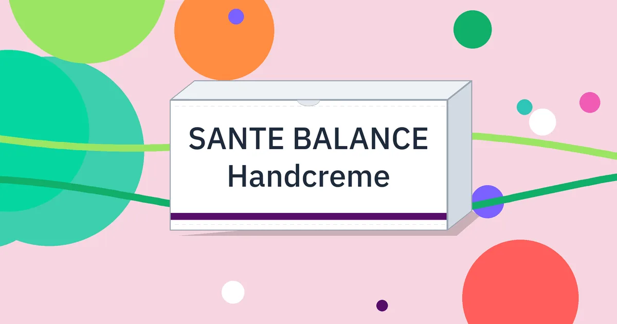 Symbolbild: Packung mit der Aufschrift SANTE BALANCE Handcreme (PZN 19419799) – Verfügbarkeit und Bezug in Apotheken in Frankfurt am Main
