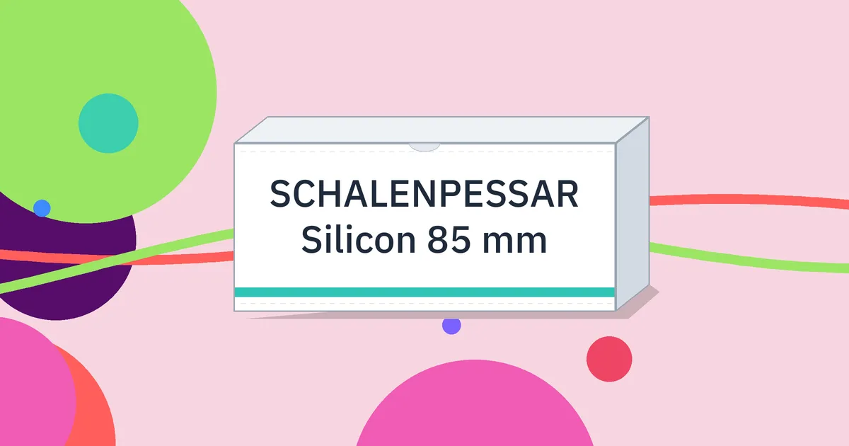 Symbolbild: Packung mit der Aufschrift SCHALENPESSAR Silicon 85 mm (PZN 07702691) – Verfügbarkeit und Bezug in Apotheken in Frankfurt am Main