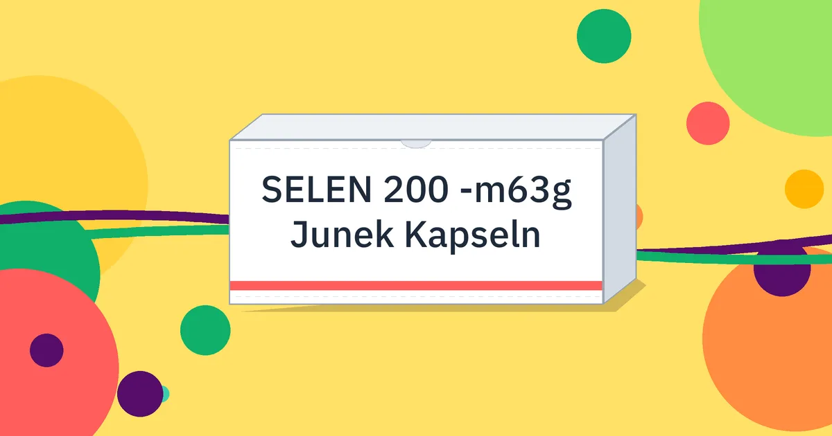 Symbolbild: Packung mit der Aufschrift SELEN 200 -m63g Junek Kapseln (PZN 01102547) – Verfügbarkeit und Bezug in Apotheken in Frankfurt am Main