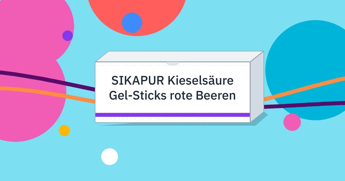 Symbolbild: Packung mit der Aufschrift SIKAPUR Kieselsäure Gel-Sticks rote Beeren (PZN 14409810) – Verfügbarkeit und Bezug in Apotheken in Frankfurt am Main