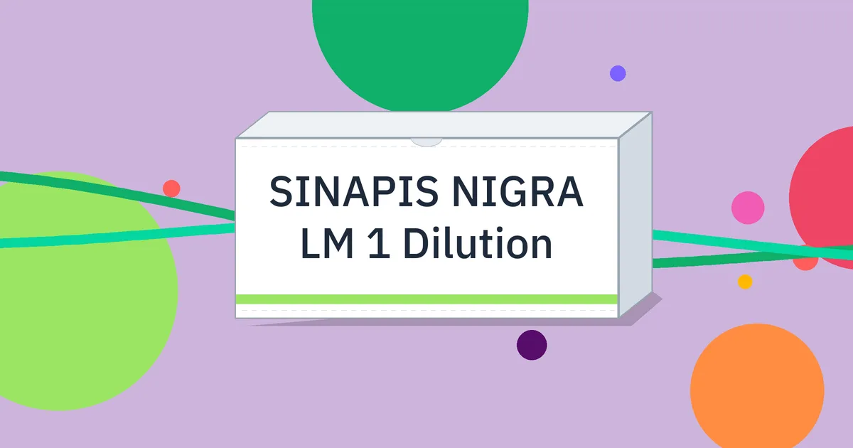 Symbolbild: Packung mit der Aufschrift SINAPIS NIGRA LM 1 Dilution (PZN 13190930) – Verfügbarkeit und Bezug in Apotheken in Frankfurt am Main