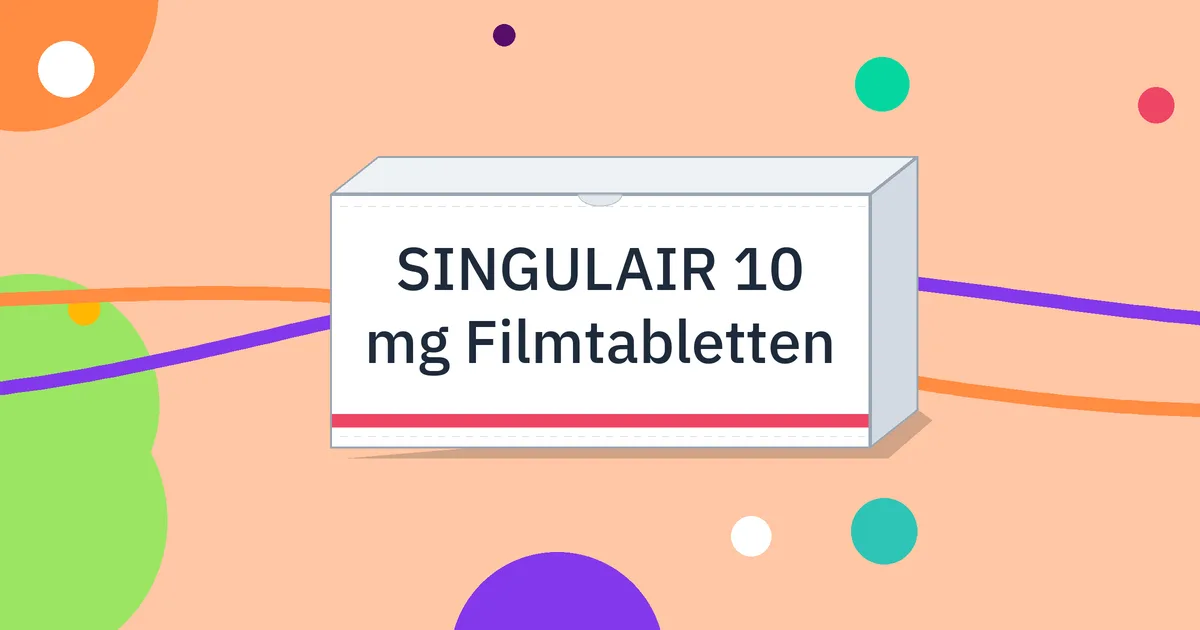 Symbolbild: Packung mit der Aufschrift SINGULAIR 10 mg Filmtabletten (PZN 16569512) – Verfügbarkeit und Bezug in Apotheken in Frankfurt am Main