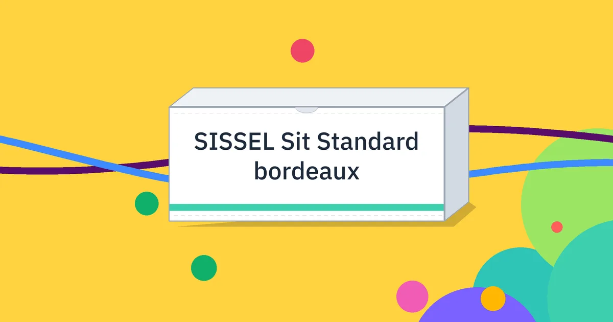 Symbolbild: Packung mit der Aufschrift SISSEL Sit Standard bordeaux (PZN 01051471) – Verfügbarkeit und Bezug in Apotheken in Frankfurt am Main