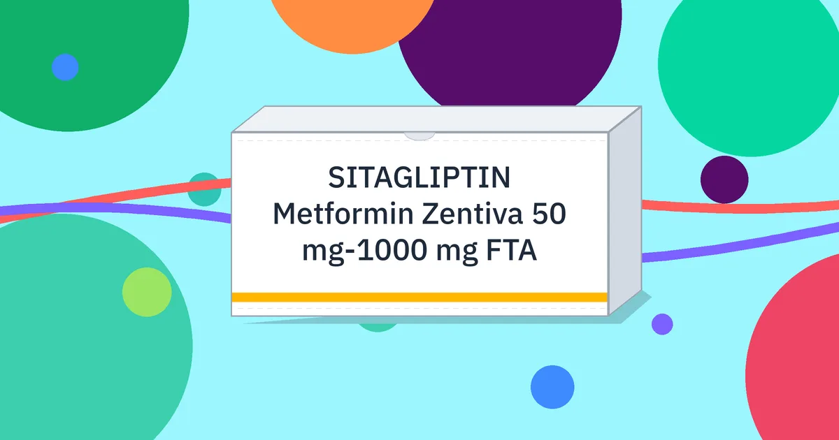 Symbolbild: Packung mit der Aufschrift SITAGLIPTIN Metformin Zentiva 50 mg-1000 mg FTA (PZN 17602217) – Verfügbarkeit und Bezug in Apotheken in Frankfurt am Main