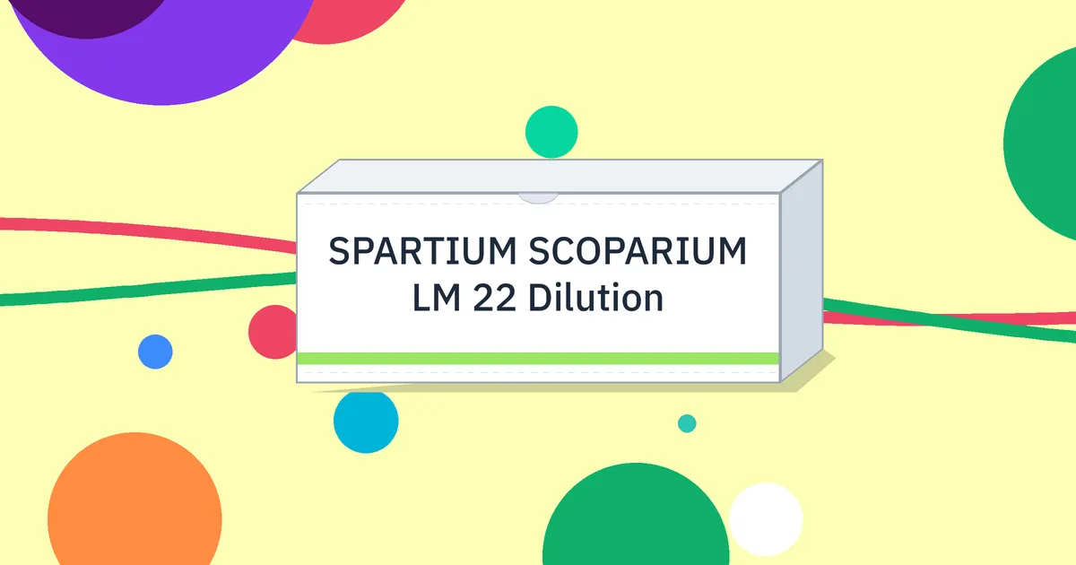 Symbolbild: Packung mit der Aufschrift SPARTIUM SCOPARIUM LM 22 Dilution (PZN 13194856) – Verfügbarkeit und Bezug in Apotheken in Frankfurt am Main
