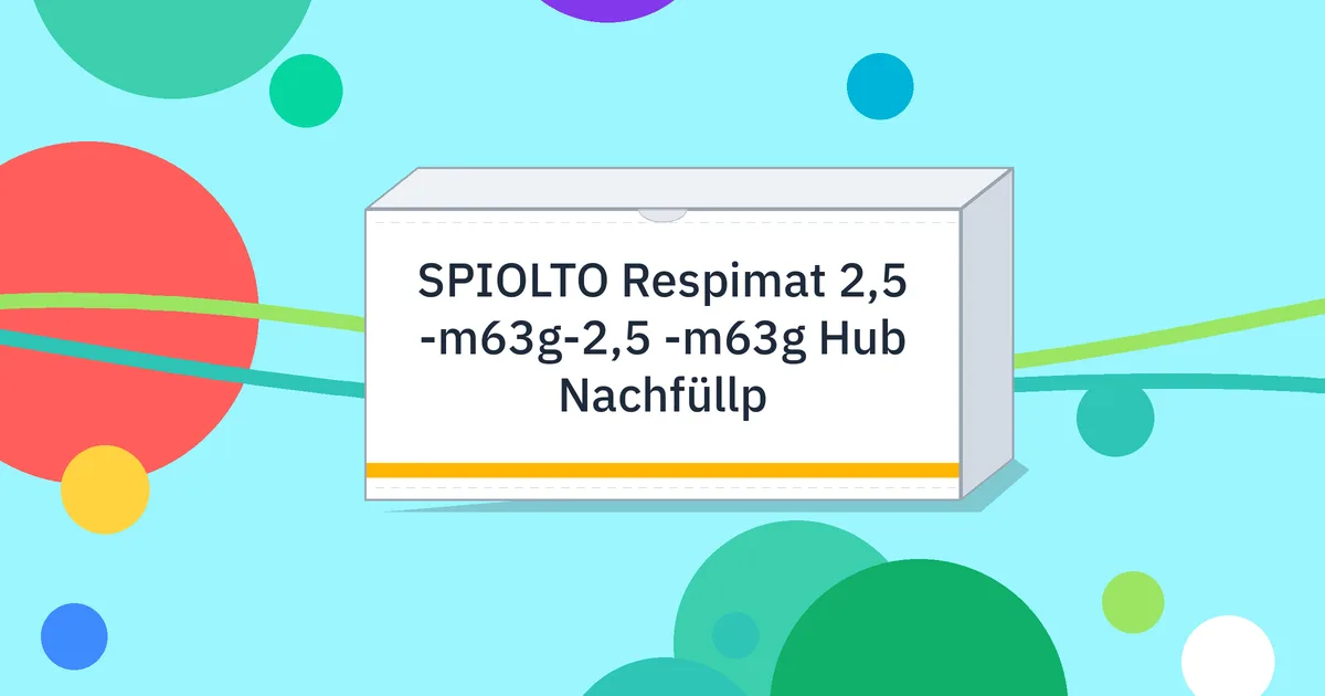 Symbolbild: Packung mit der Aufschrift SPIOLTO Respimat 2,5 -m63g-2,5 -m63g Hub Nachfüllp (PZN 16938317) – Verfügbarkeit und Bezug in Apotheken in Frankfurt am Main