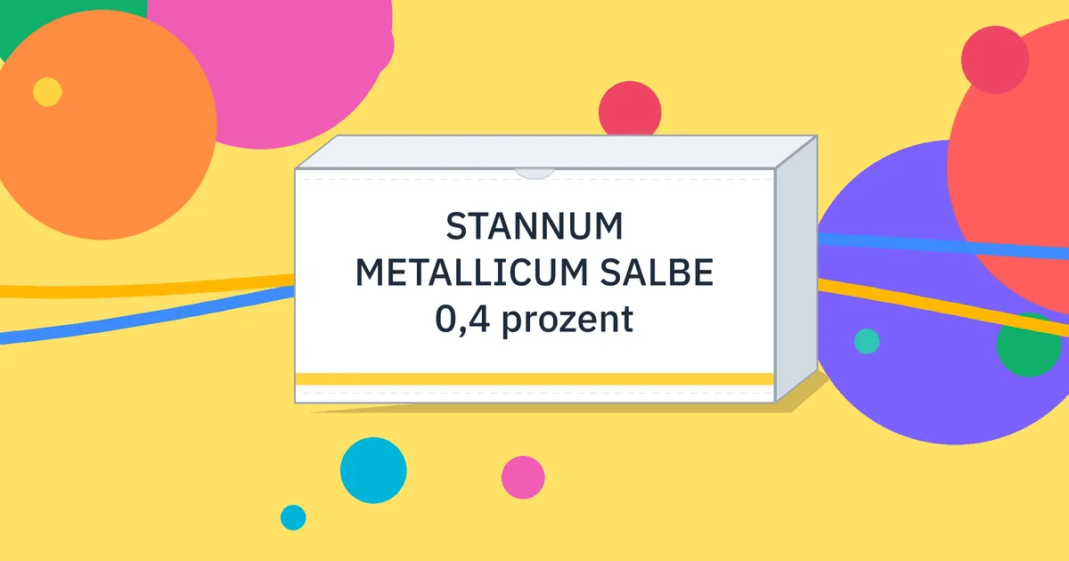 Symbolbild: Packung mit der Aufschrift STANNUM METALLICUM SALBE 0,4 prozent (PZN 01573459) – Verfügbarkeit und Bezug in Apotheken in Frankfurt am Main