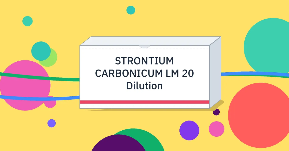 Symbolbild: Packung mit der Aufschrift STRONTIUM CARBONICUM LM 20 Dilution (PZN 13203213) – Verfügbarkeit und Bezug in Apotheken in Frankfurt am Main