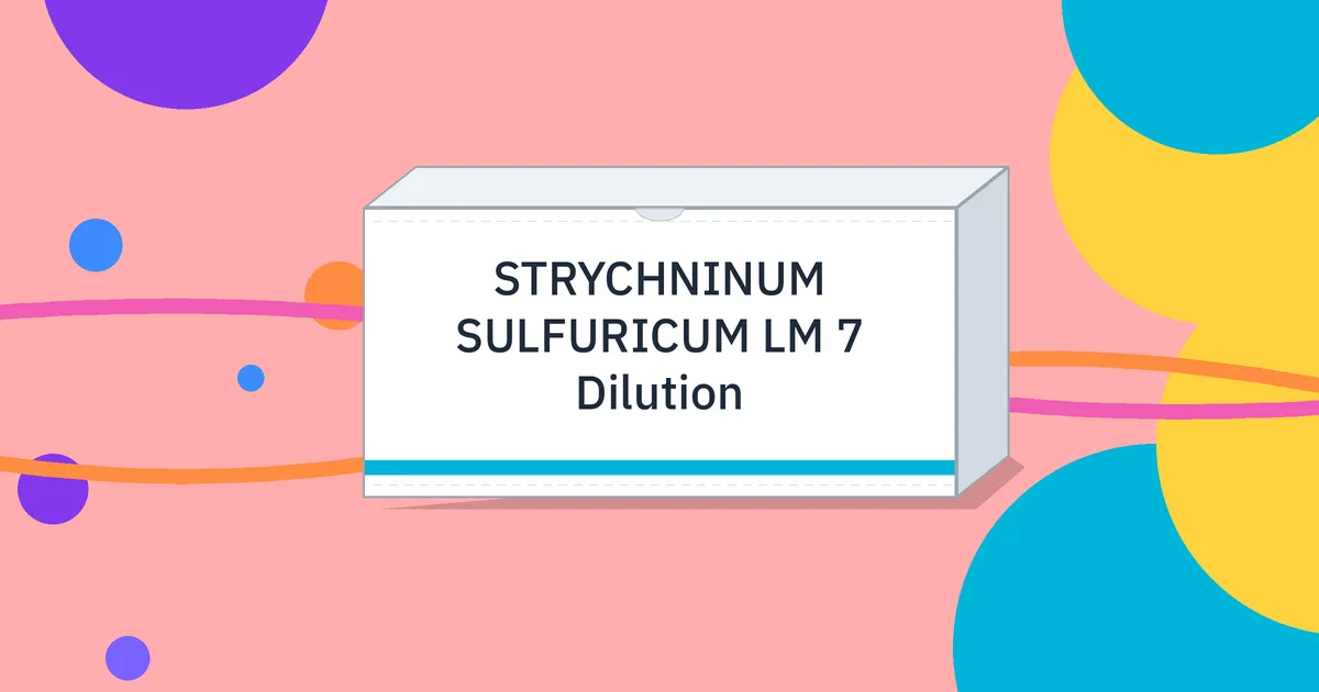 Symbolbild: Packung mit der Aufschrift STRYCHNINUM SULFURICUM LM 7 Dilution (PZN 13208044) – Verfügbarkeit und Bezug in Apotheken in Frankfurt am Main