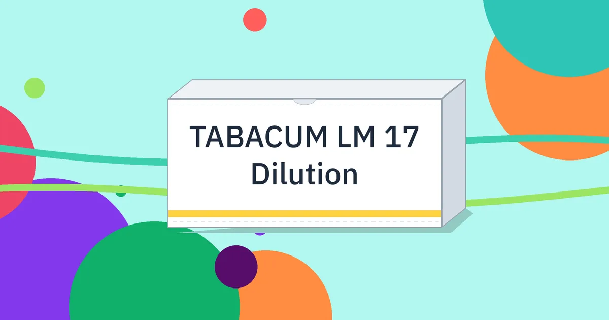 Symbolbild: Packung mit der Aufschrift TABACUM LM 17 Dilution (PZN 13212637) – Verfügbarkeit und Bezug in Apotheken in Frankfurt am Main