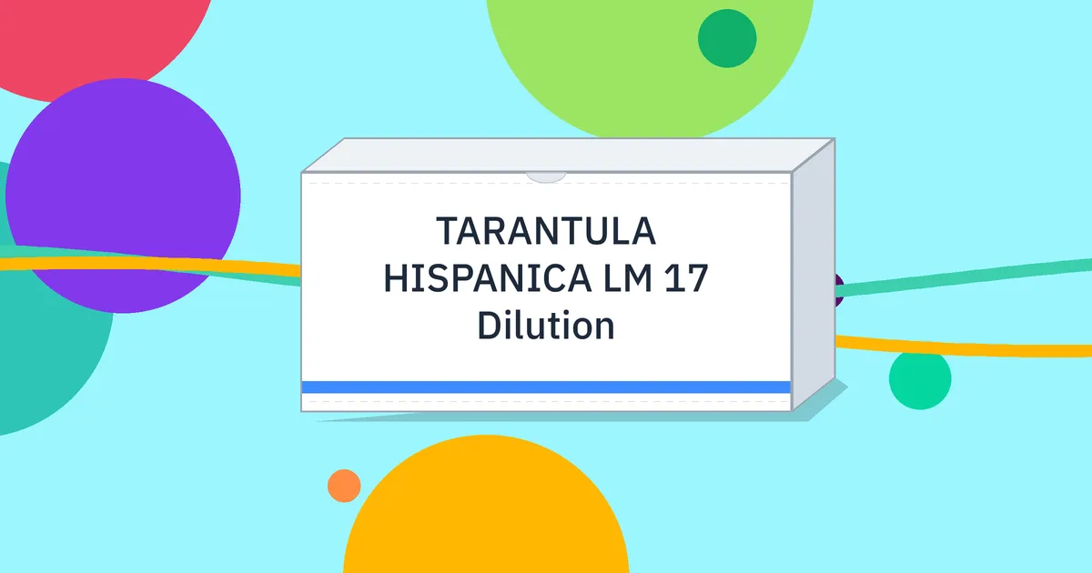 Symbolbild: Packung mit der Aufschrift TARANTULA HISPANICA LM 17 Dilution (PZN 13213967) – Verfügbarkeit und Bezug in Apotheken in Frankfurt am Main