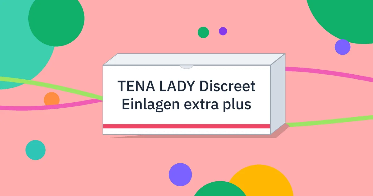 Symbolbild: Packung mit der Aufschrift TENA LADY Discreet Einlagen extra plus (PZN 18322603) – Verfügbarkeit und Bezug in Apotheken in Frankfurt am Main