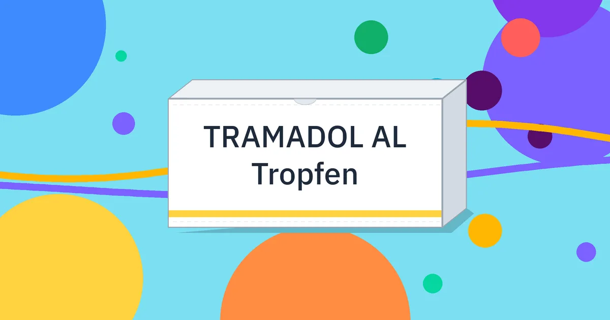 Symbolbild: Packung mit der Aufschrift TRAMADOL AL Tropfen (PZN 07493158) – Verfügbarkeit und Bezug in Apotheken in Frankfurt am Main