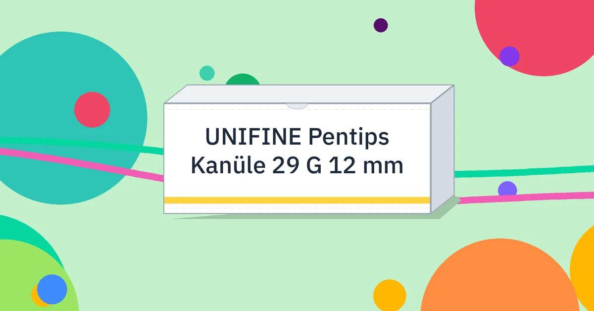 Symbolbild: Packung mit der Aufschrift UNIFINE Pentips Kanüle 29 G 12 mm (PZN 01628172) – Verfügbarkeit und Bezug in Apotheken in Frankfurt am Main