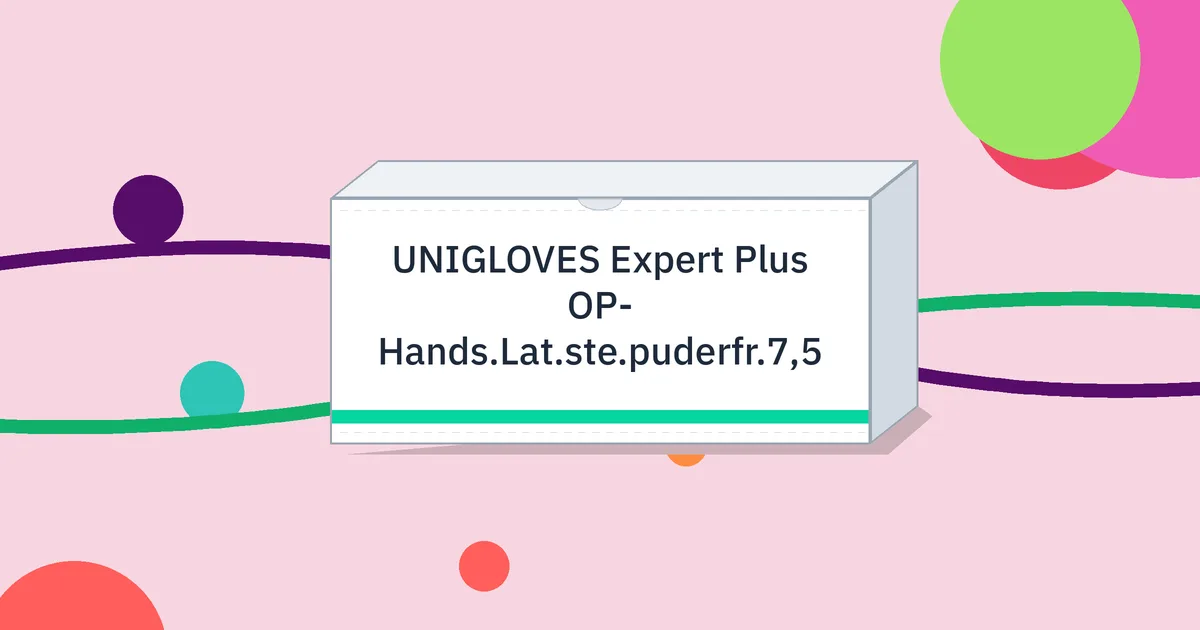Symbolbild: Packung mit der Aufschrift UNIGLOVES Expert Plus OP-Hands.Lat.ste.puderfr.7,5 (PZN 09226421) – Verfügbarkeit und Bezug in Apotheken in Frankfurt am Main