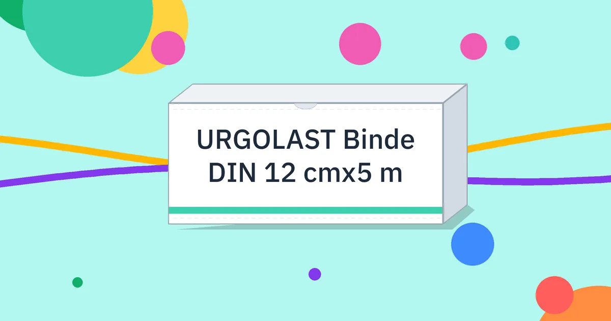 Symbolbild: Packung mit der Aufschrift URGOLAST Binde DIN 12 cmx5 m (PZN 08753288) – Verfügbarkeit und Bezug in Apotheken in Frankfurt am Main