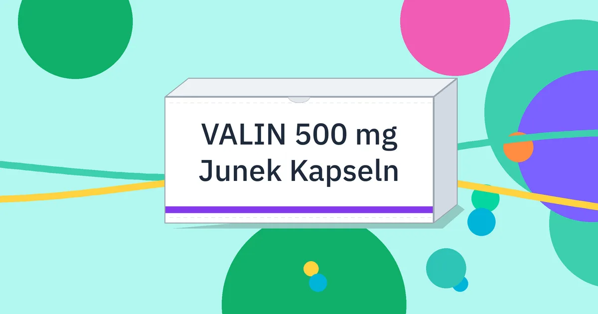 Symbolbild: Packung mit der Aufschrift VALIN 500 mg Junek Kapseln (PZN 00135875) – Verfügbarkeit und Bezug in Apotheken in Frankfurt am Main