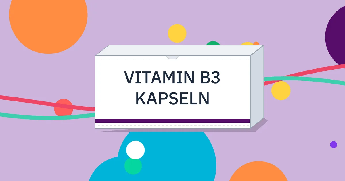Symbolbild: Packung mit der Aufschrift VITAMIN B3 KAPSELN (PZN 01511286) – Verfügbarkeit und Bezug in Apotheken in Frankfurt am Main