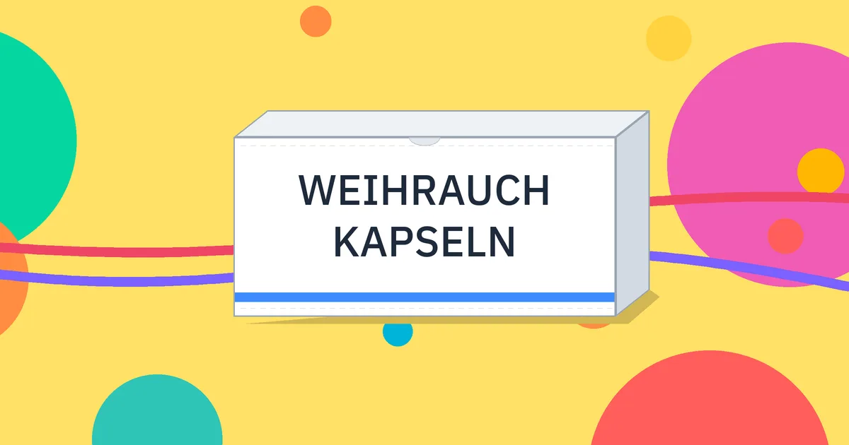Symbolbild: Packung mit der Aufschrift WEIHRAUCH KAPSELN (PZN 15740636) – Verfügbarkeit und Bezug in Apotheken in Frankfurt am Main