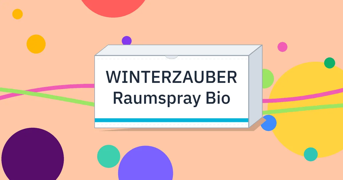 Symbolbild: Packung mit der Aufschrift WINTERZAUBER Raumspray Bio (PZN 19760245) – Verfügbarkeit und Bezug in Apotheken in Frankfurt am Main