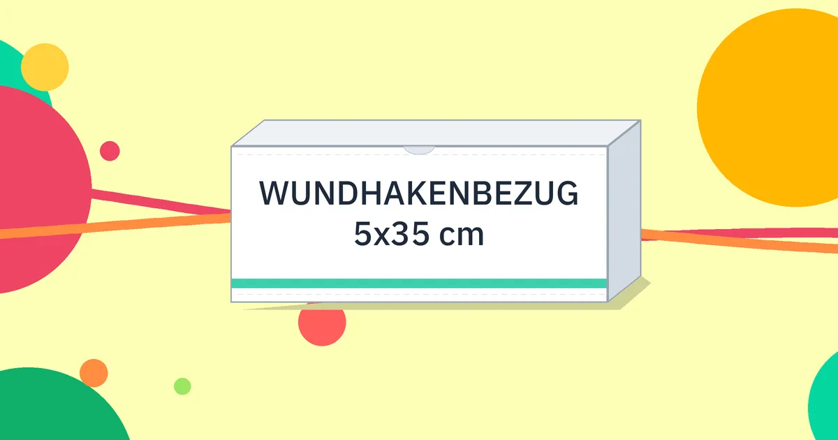 Symbolbild: Packung mit der Aufschrift WUNDHAKENBEZUG 5x35 cm (PZN 10358263) – Verfügbarkeit und Bezug in Apotheken in Frankfurt am Main