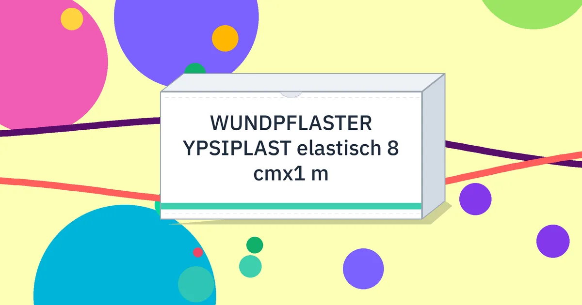 Symbolbild: Packung mit der Aufschrift WUNDPFLASTER YPSIPLAST elastisch 8 cmx1 m (PZN 03271053) – Verfügbarkeit und Bezug in Apotheken in Frankfurt am Main