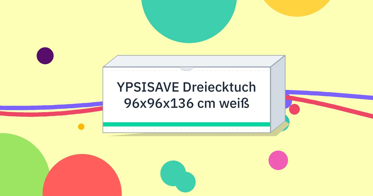 Symbolbild: Packung mit der Aufschrift YPSISAVE Dreiecktuch 96x96x136 cm weiß (PZN 20364425) – Verfügbarkeit und Bezug in Apotheken in Frankfurt am Main