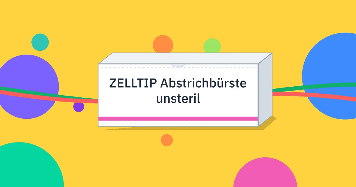 Symbolbild: Packung mit der Aufschrift ZELLTIP Abstrichbürste unsteril (PZN 09618747) – Verfügbarkeit und Bezug in Apotheken in Frankfurt am Main