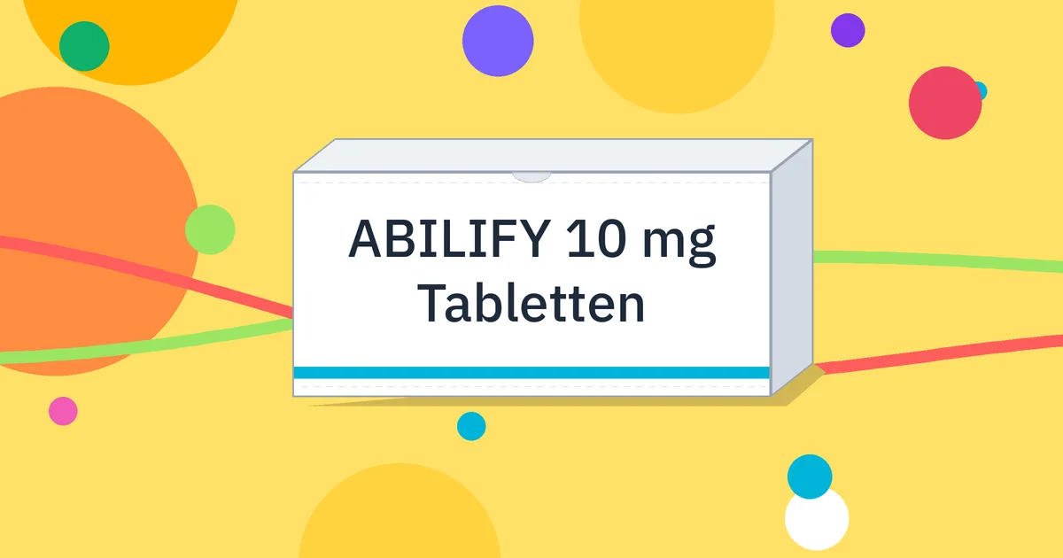Symbolbild: Packung mit der Aufschrift ABILIFY 10 mg Tabletten (PZN 06726672) – Verfügbarkeit und Bezug in Apotheken in Frankfurt am Main