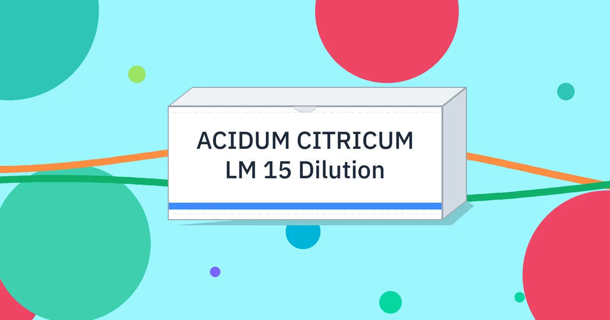 Symbolbild: Packung mit der Aufschrift ACIDUM CITRICUM LM 15 Dilution (PZN 13273596) – Verfügbarkeit und Bezug in Apotheken in Frankfurt am Main