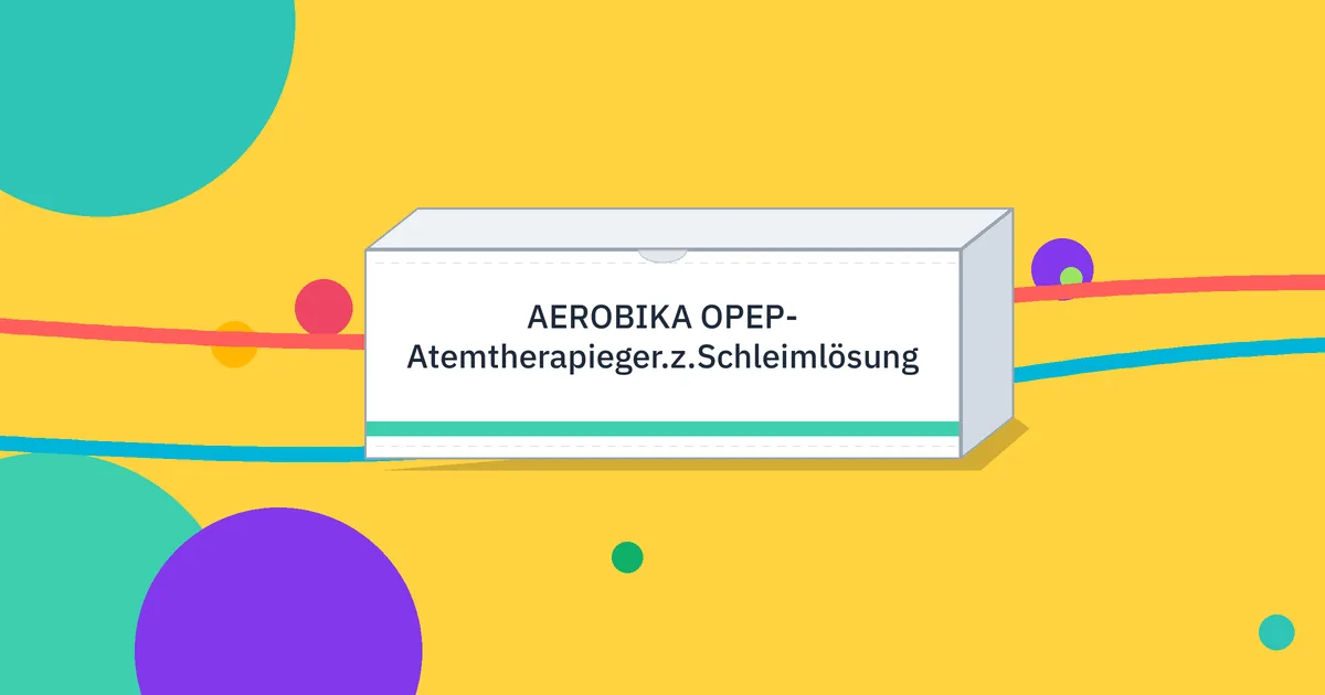 Symbolbild: Packung mit der Aufschrift AEROBIKA OPEP-Atemtherapieger.z.Schleimlösung (PZN 10383433) – Verfügbarkeit und Bezug in Apotheken in Frankfurt am Main